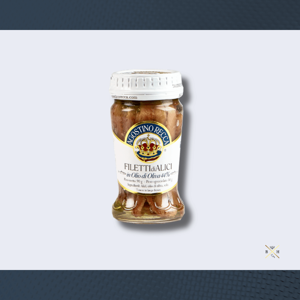 Filé de Anchova Italiana Agostino Recca 90g | Black Horn Meats